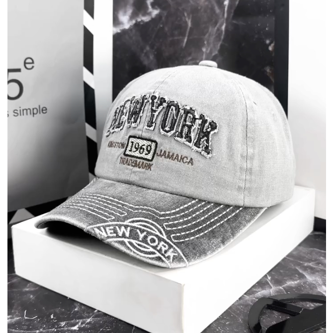 (VIDEO) Unisex New York baseball cap, stylish Mac Khaki fabric (Real ...