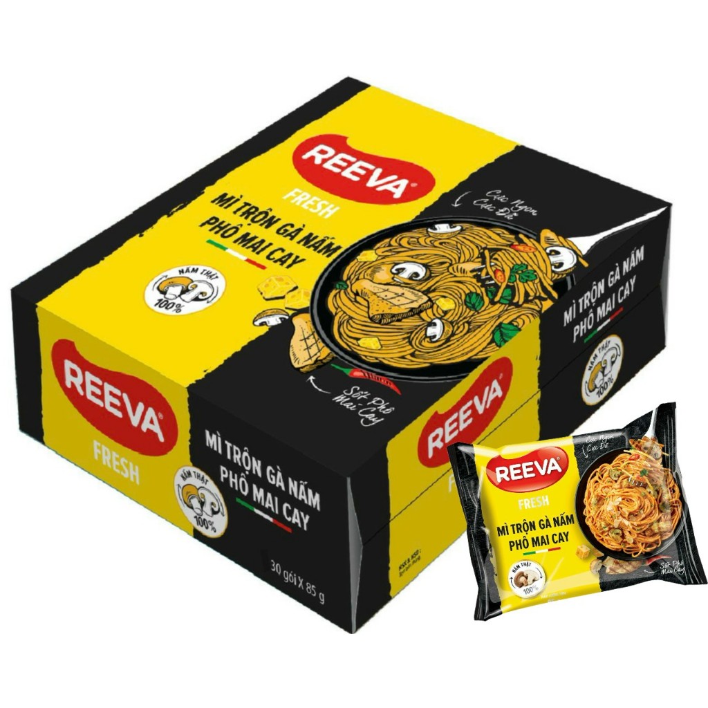Reeva NOODLES MIXED WITH CHICKEN MUSHROOMS AND SPICY CHEESE 85 gram ...