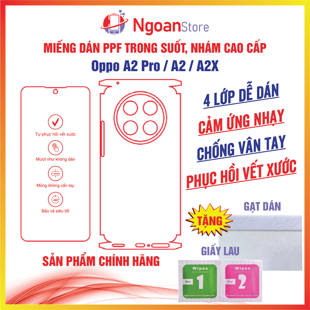 Oppo A2 Pro / A2 / A2X PPF sticker is anti-fingerprint and restores scratches - Ngoan Store ...