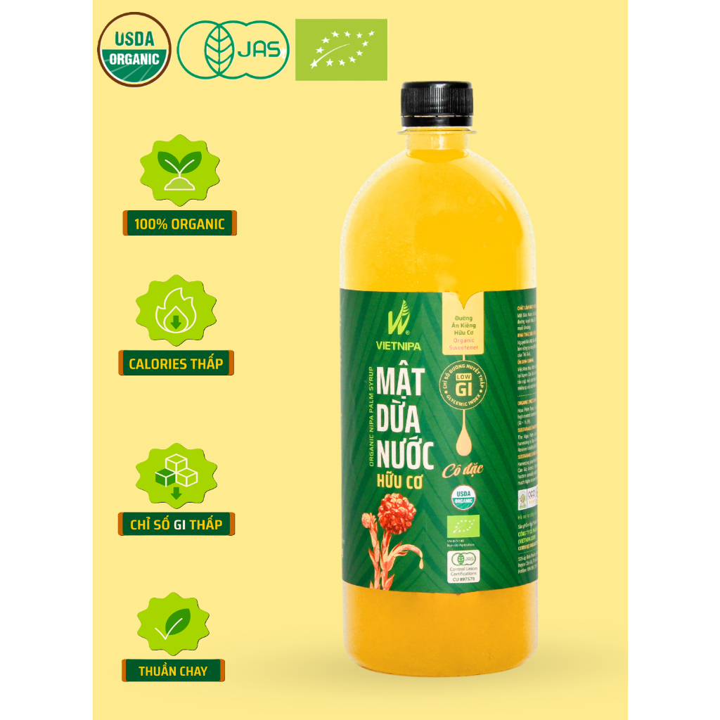 New DATE VIETNIPA Organic CĐ Organic Water Coconut Honey 1.35kg Organic ...