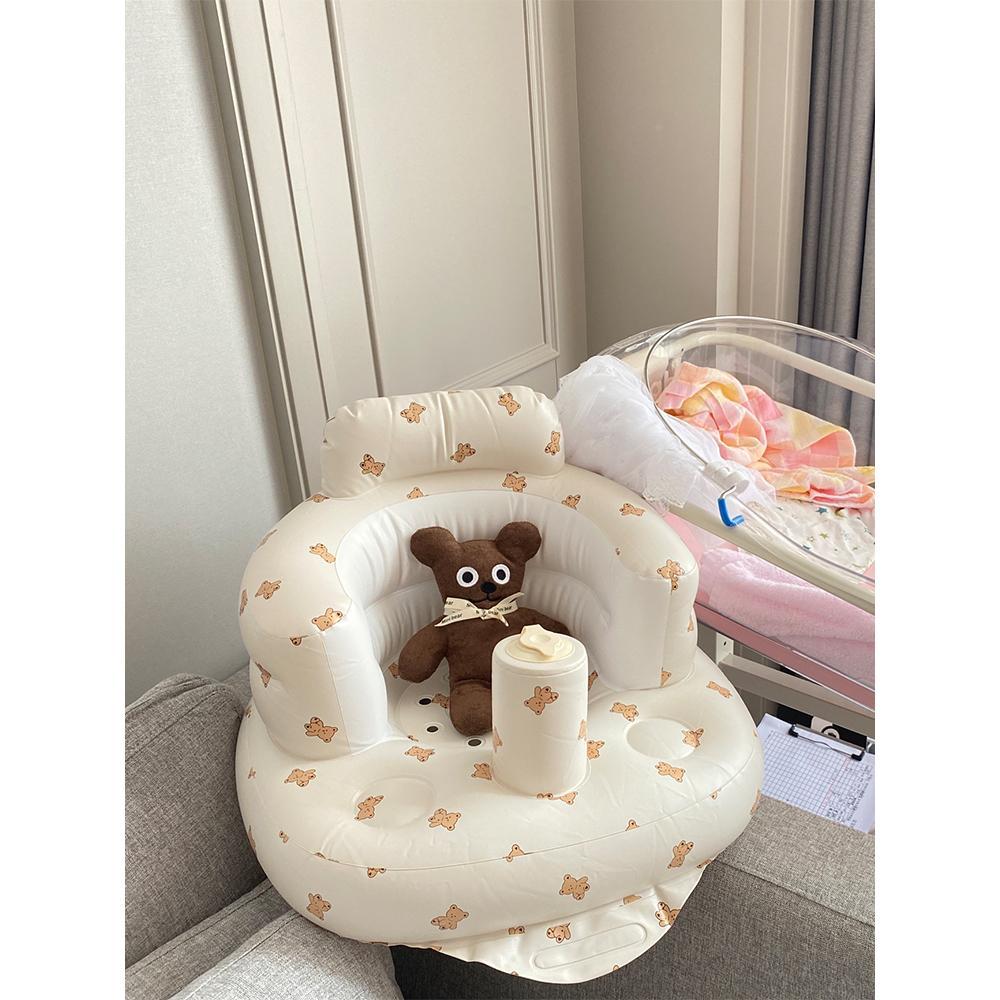 Bear pattern air chair for babies learning to sit, Korean bear air ...