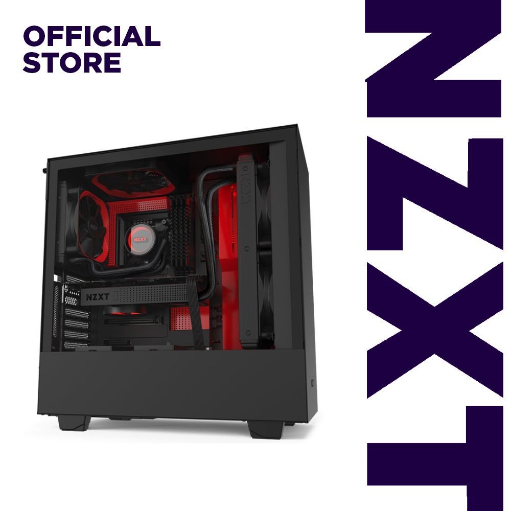 Nzxt H510 Computer Case Black Red | Shopee Malaysia