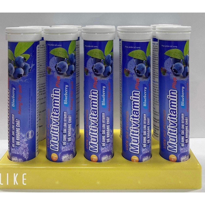 Combo 5 Tubes Of 4g Multivitamin Plus Effervescent Tablets Blueberry ...