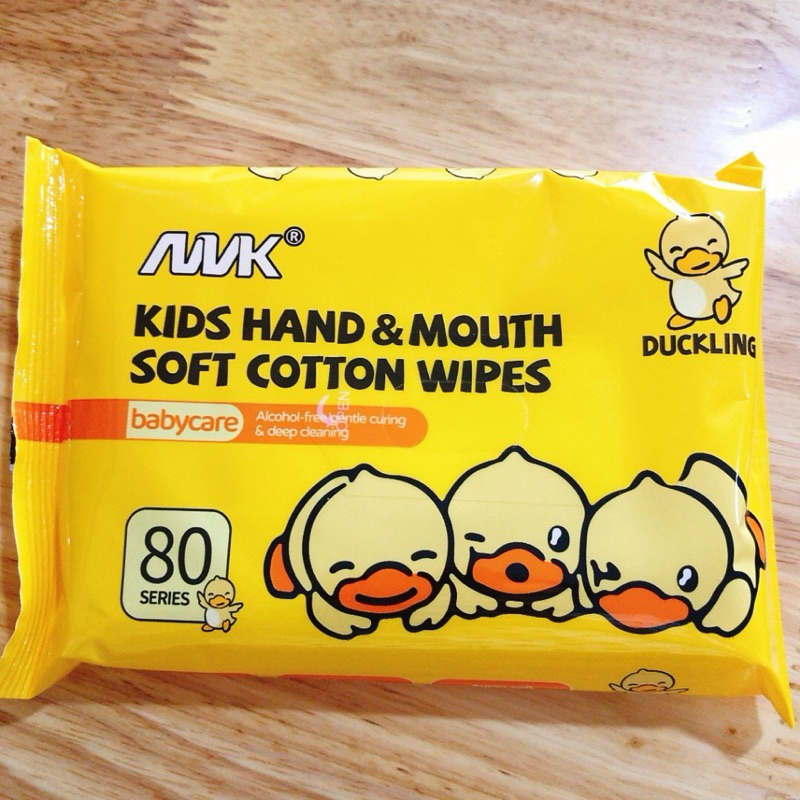 Yellow Duck wet wipes made of soft and safe non-woven fabric (80 sheets ...