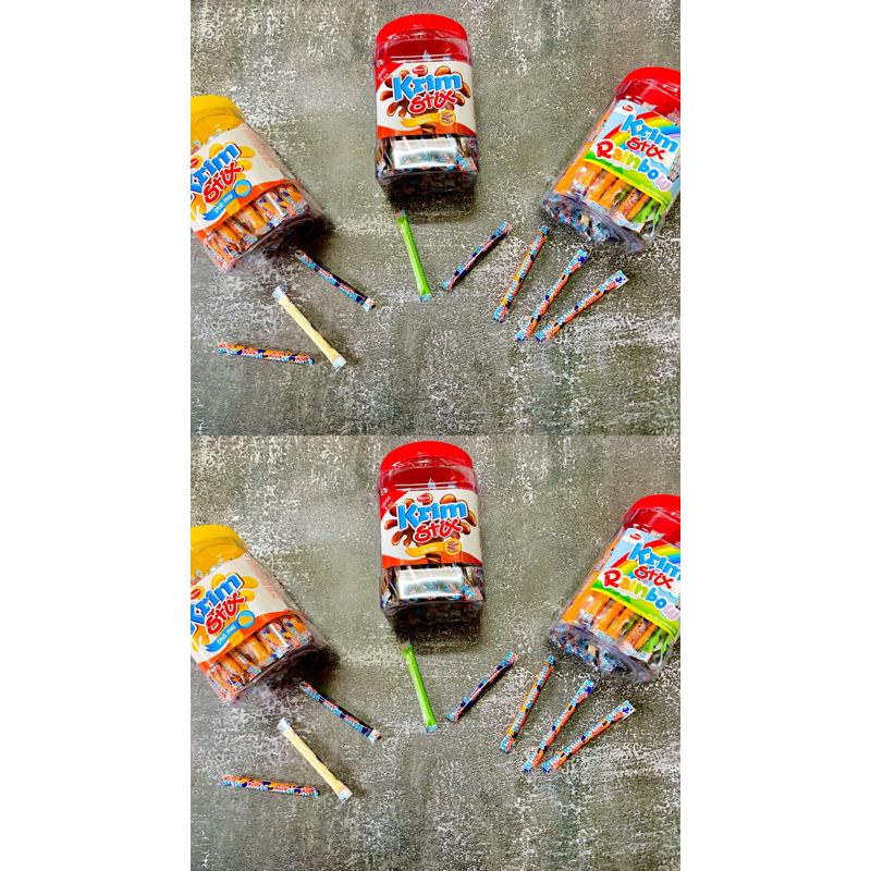 Krim Stix candy jar of 100 sticks (all flavors) | Shopee Malaysia