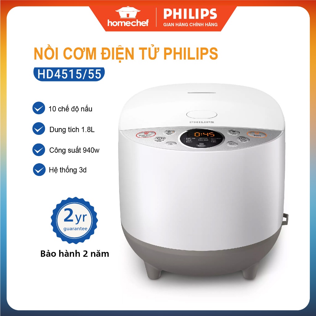Philips HD4515/55 electronic rice cooker capacity 1.8L, | Genuine ...