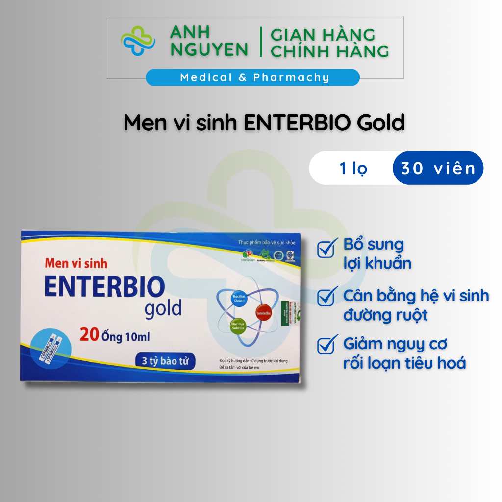 Enterbio Gold Probiotics Help Balance Intestinal Microflora, Supplement ...