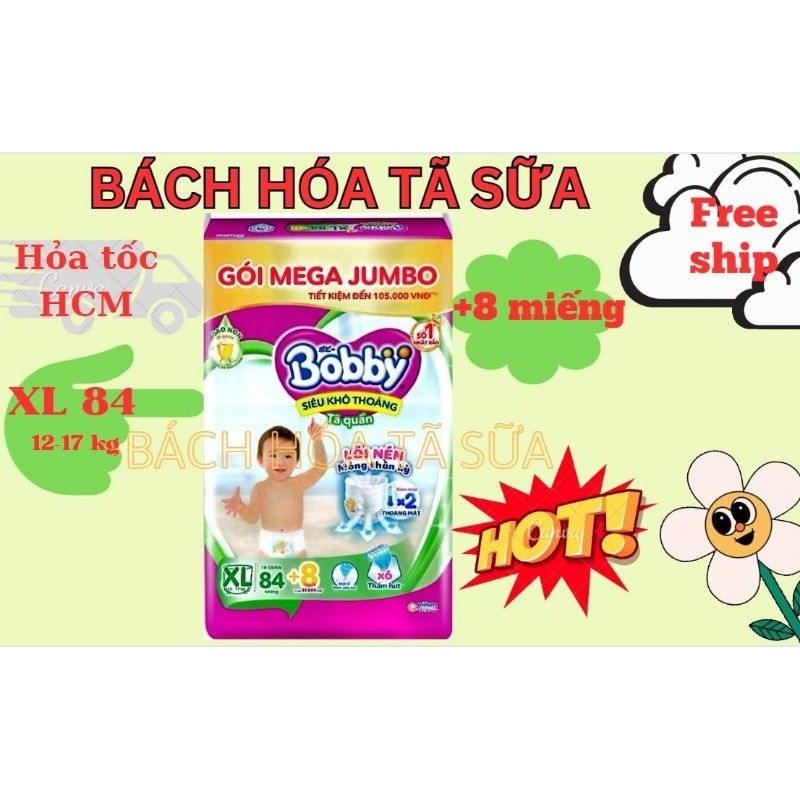 (Free 8 pieces) bobby XL diaper pants 92 magic thin compression core ...
