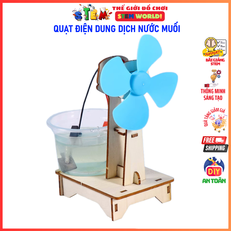 STEM WORLD- Electric Fan Assembly Kit Powered by Saline Solution ...