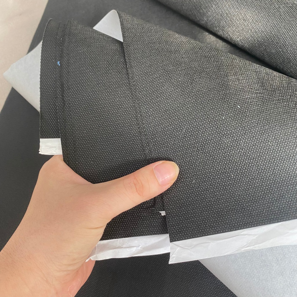(0.3mm) Card Compartment Lining Fabric, Reinforced Fabric With Black ...