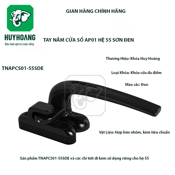 Single point window handle lock, Xingfa system AP01 window handle Black ...