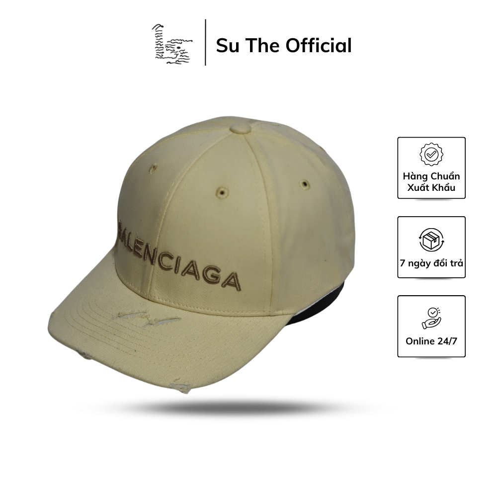 Balenciaga men's cap torn balenciaga hat with khaki cotton _ Su Hat ...