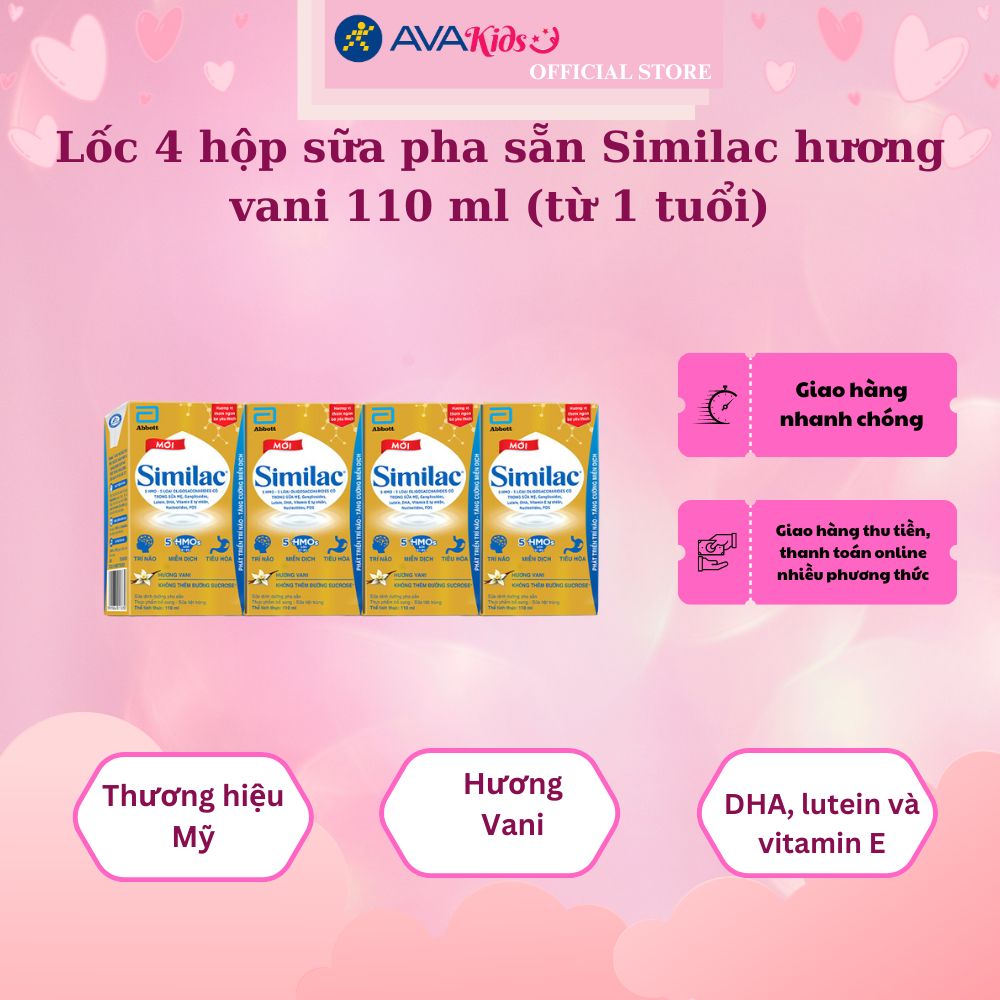 Similac Pre-Mixed Milk Bottle Of Vanilla Flavor 110 ml (From 1 Year Old ...