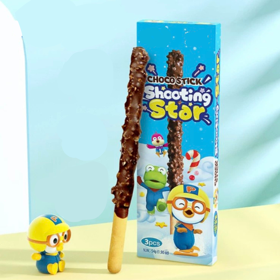 Pororo Choco Stick Shooting Star EXPLOSION CANDY Wrapped in Crispy Rice Snacks 54g | Shopee Malaysia