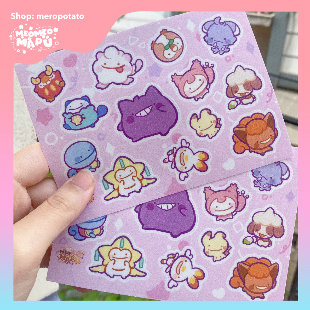 Ditto silly face Pokemon sticker/sticker (updated new version) | Shopee ...