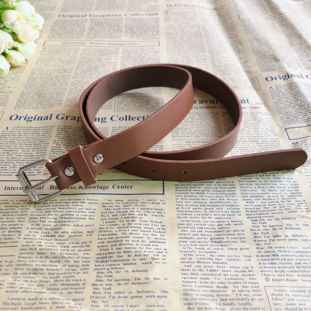 Small Brown Square Belt | Shopee Malaysia