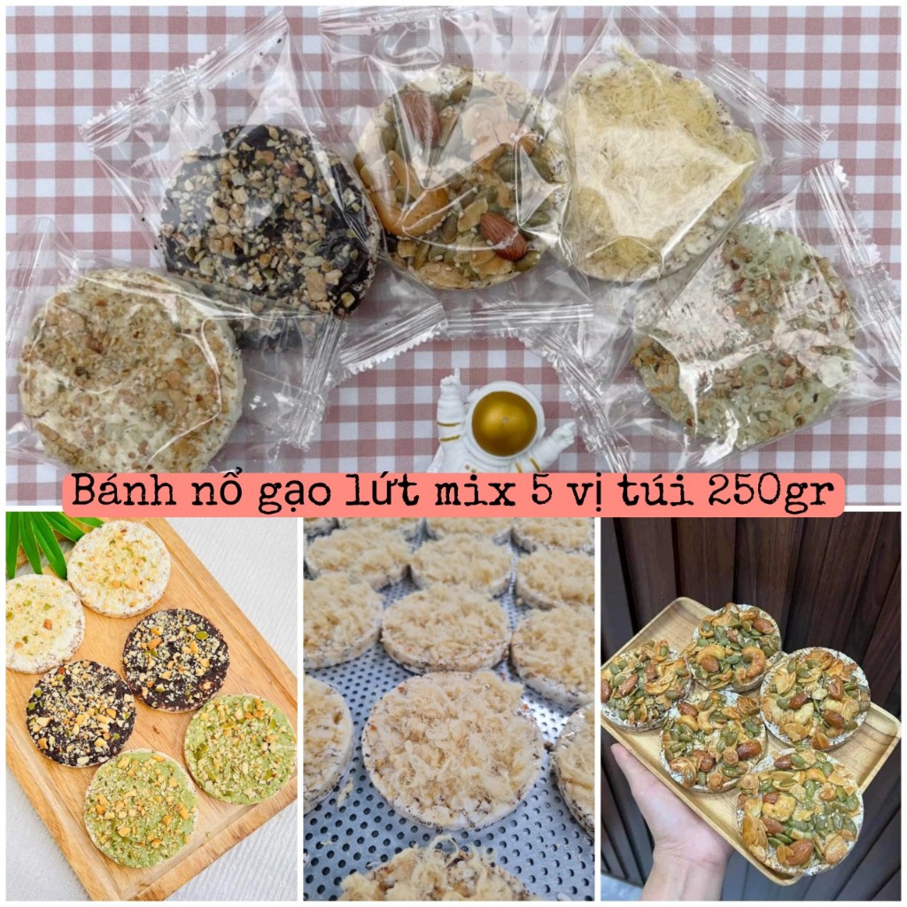 Brown rice crackers mixed with 5 nutritious grain flavors (Meat Floss ...