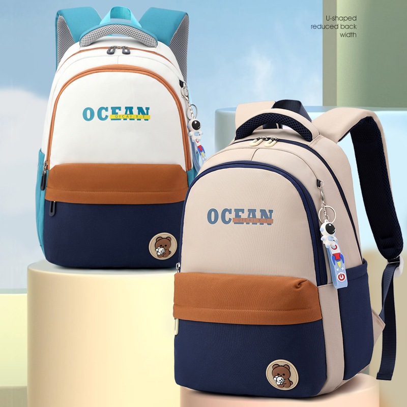 High-end 1 oxford fabric backpack for children to go to primary school ...