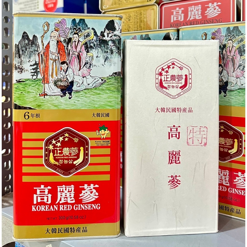Premium Korean dried red ginseng tin box 300gr, ALL SIZES IN DEER BOX ...
