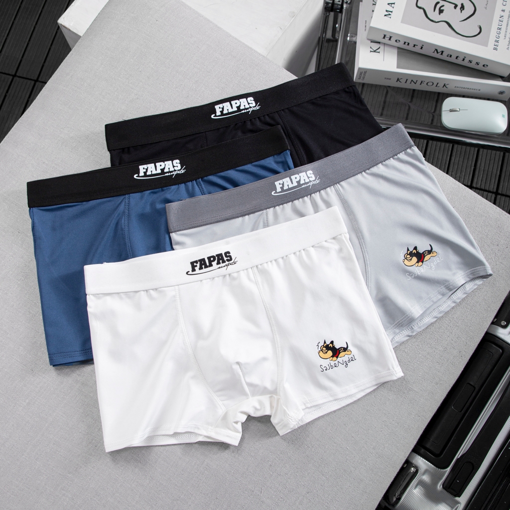Men's underwear, men's cold elastic boxers, Faspas pattern - shibanu ...