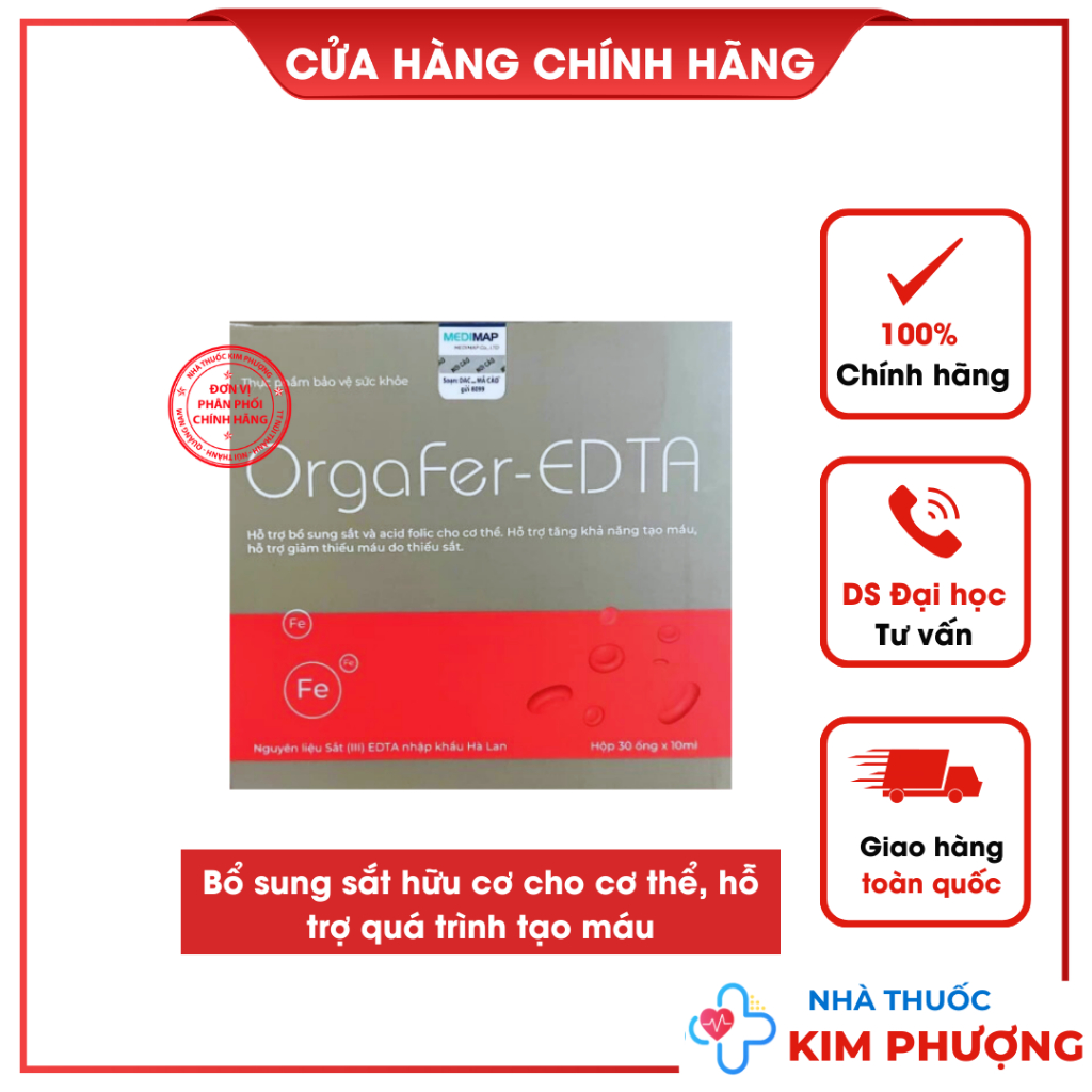 Organic Iron OrgaFer - EDTA - Support To Improve Anemia, Iron ...