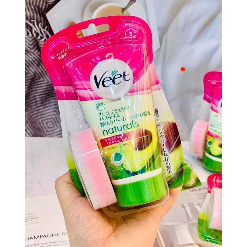 Japanese Avocado Veet Hair Removal Cream 150g Genuine (Free Sponge ...