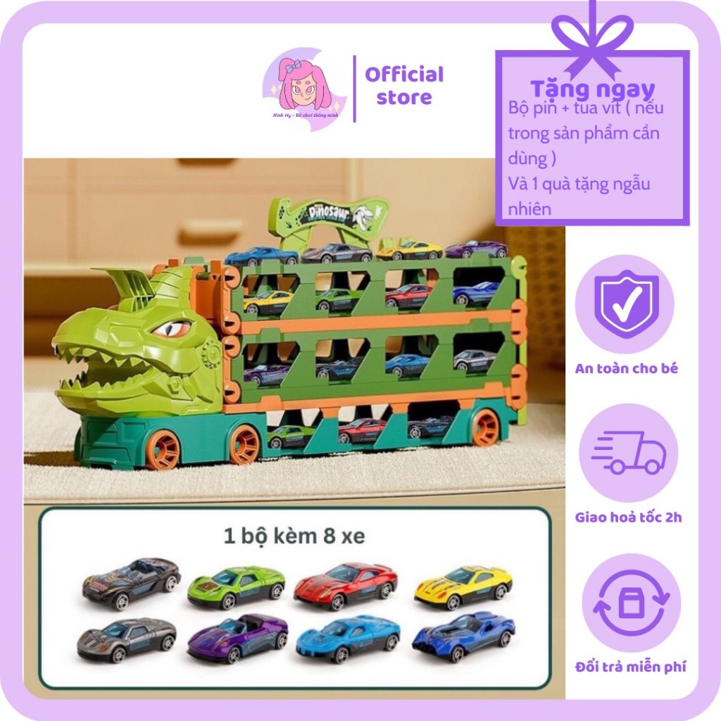 3-decker Cargo Truck Toy for Children, Opens to 2M1 Long, Transforms ...