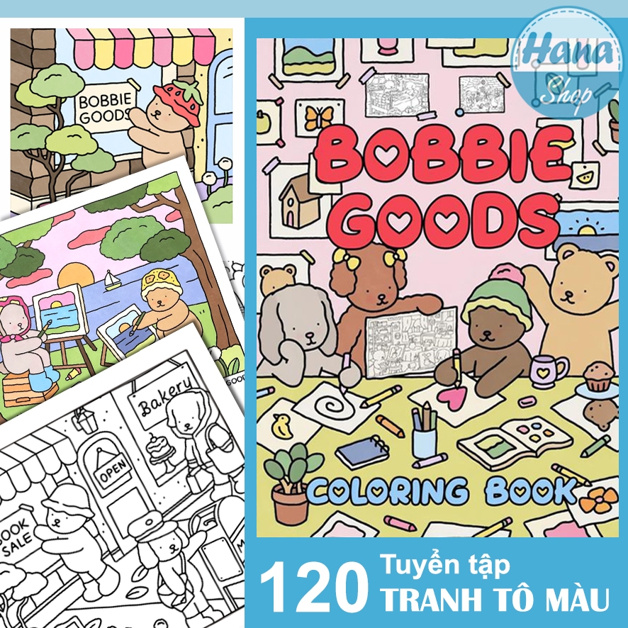 Bobbie Goods coloring pages, book of 30 pictures, 200gsm A5 paper, nice ...