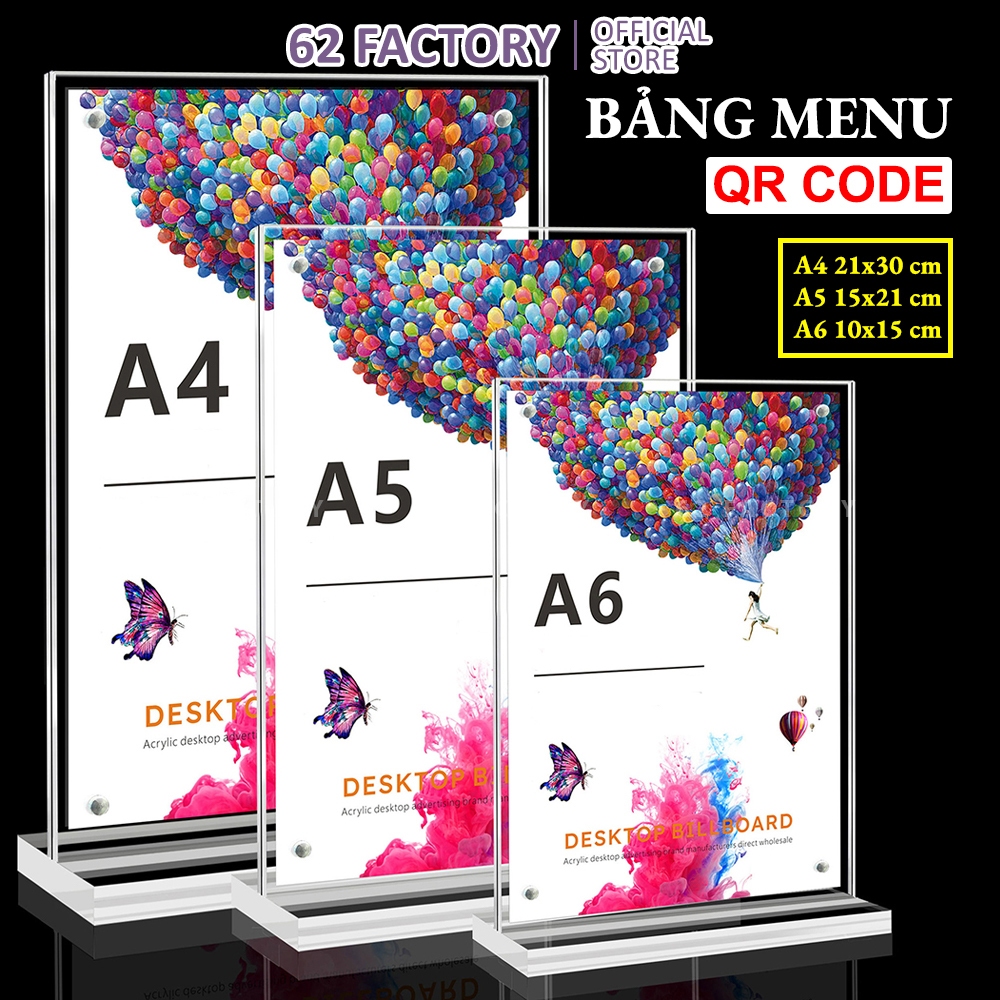 Menu mica Table Scans Qr code Of All Sizes A4 A5 A6 mica Transparent ...