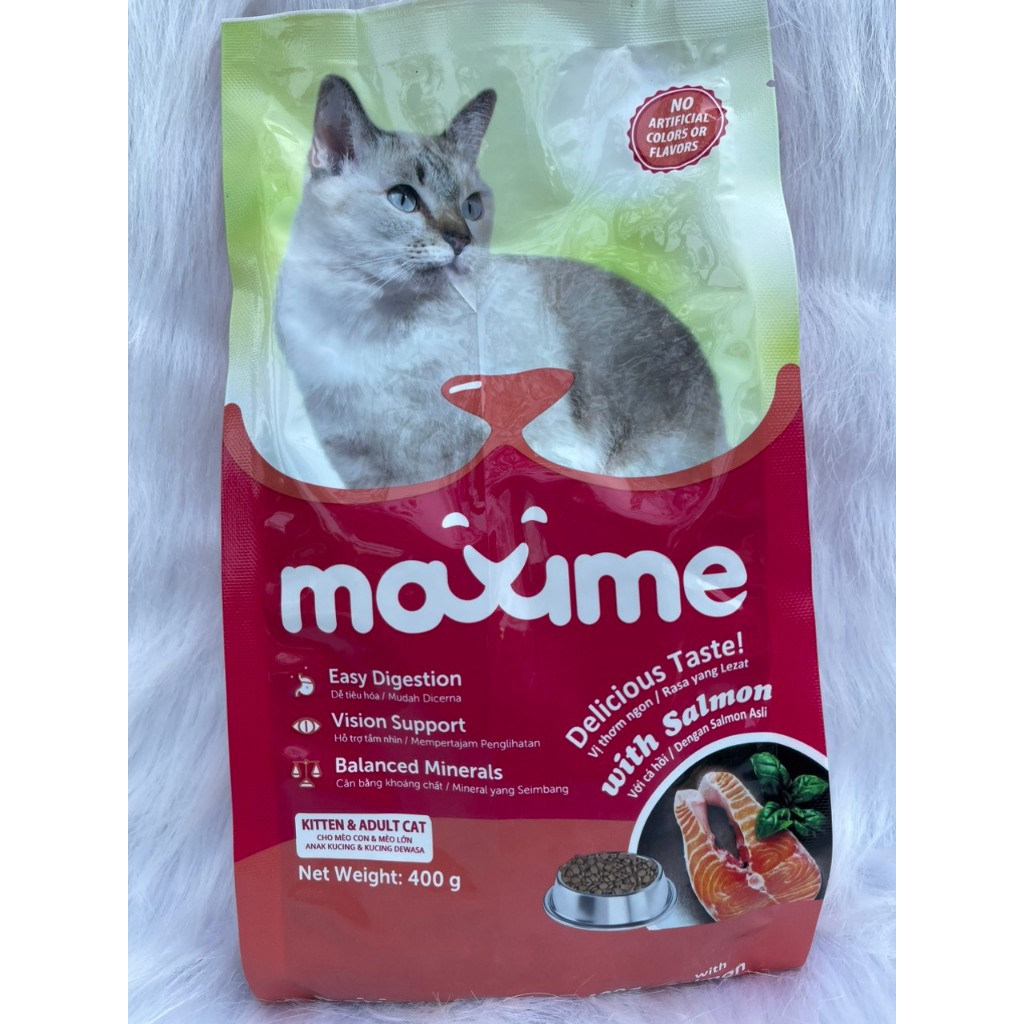 Maxime cat food for all ages, 400g package, selected salmon and tuna ...