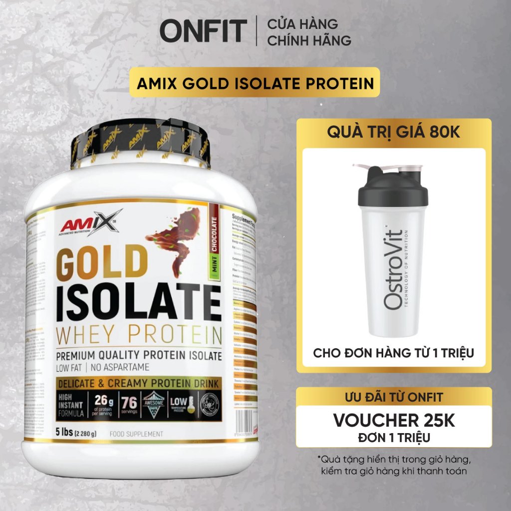 Amix Gold Isolate Whey Protein 5Lbs (76 Times) | Whey Isolate Supports ...