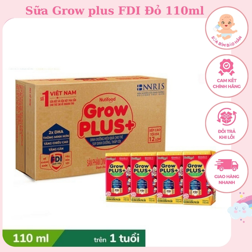 Grow plus FDI Red Milk Carton 110ml (Carton x 48 boxes) effective ...