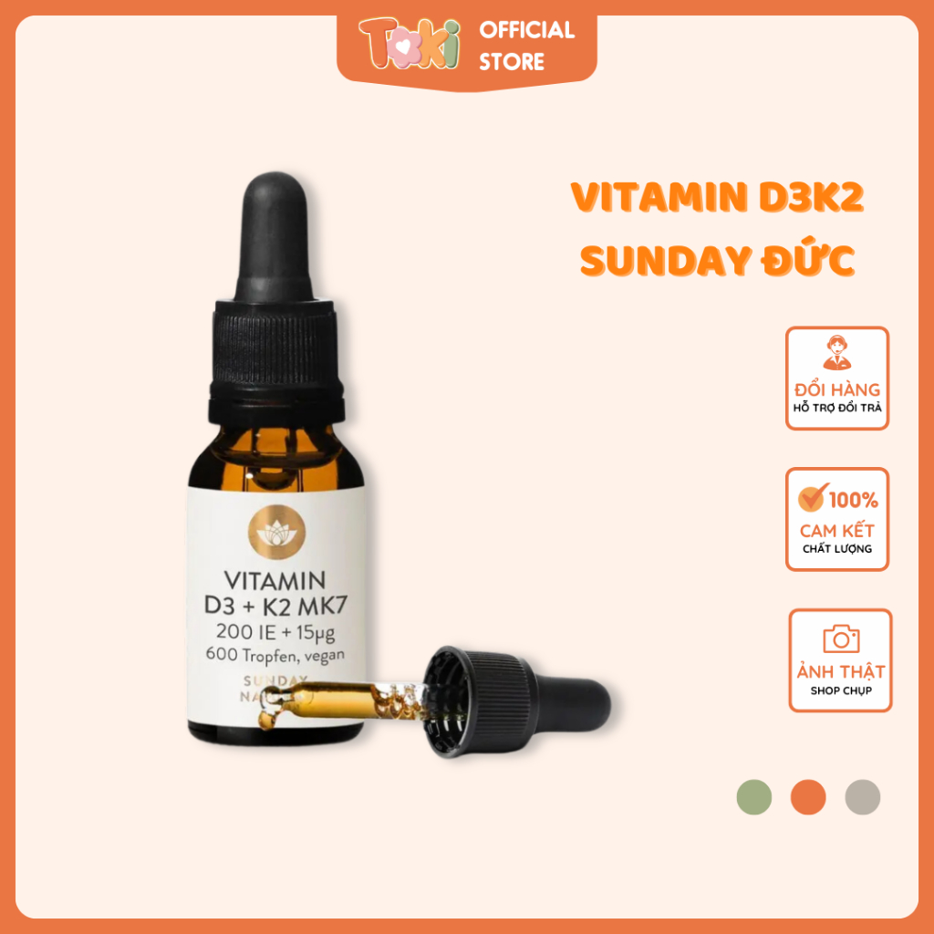 Vitamin D3K2 MK7 Sunday Natural Germany 20ml For Babies Over 4 Years ...