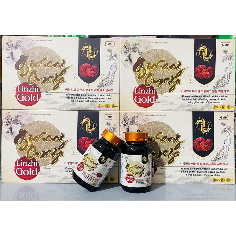 GINSENG OMEGA LINZHI GOLD GINSENG PILLS. SUPPLEMENT AMIN ACID, VITAMINS ...