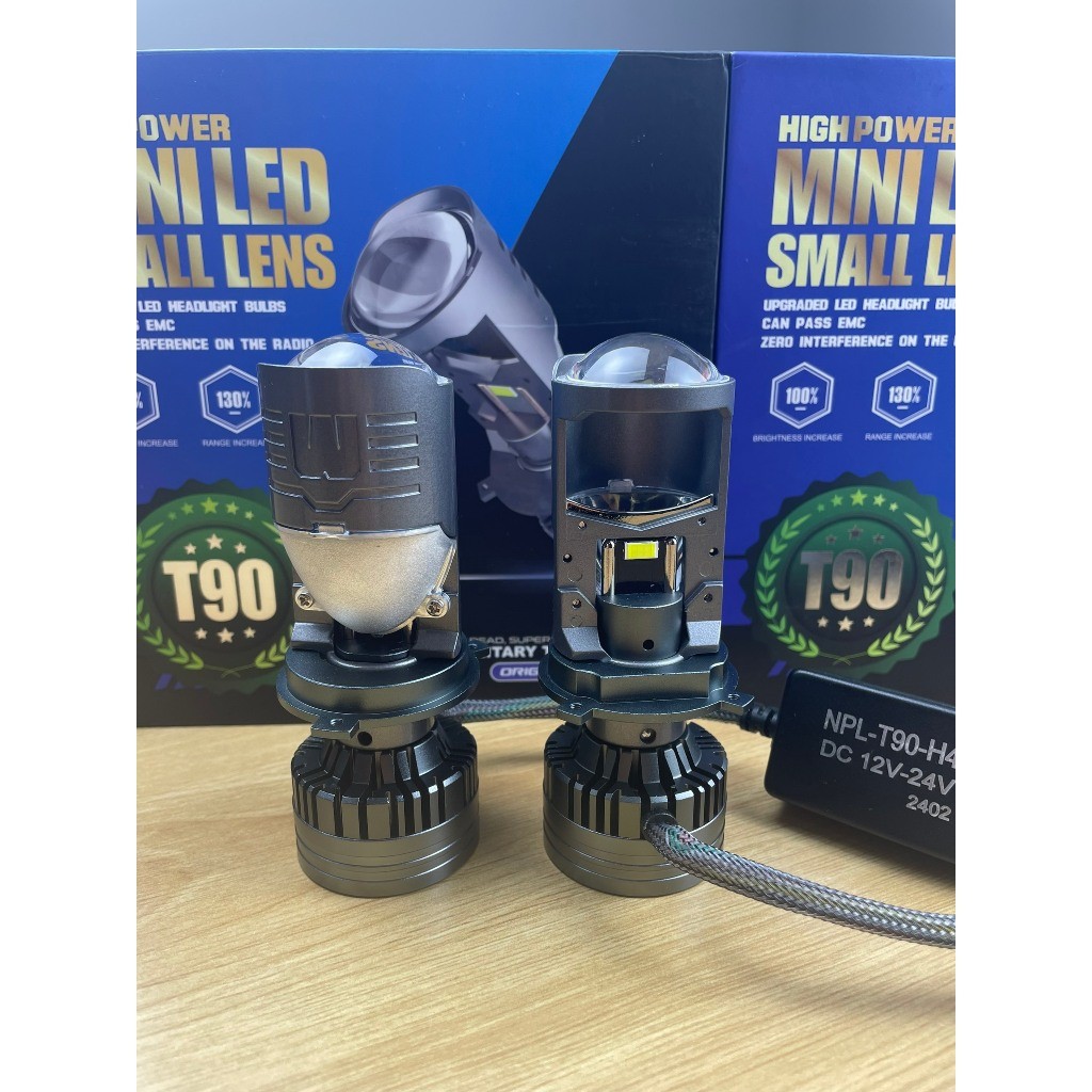 T90 Pro New 2024 H4 90w Ball LED Headlight TOP 1 in mini Bi LED series | Shopee Malaysia