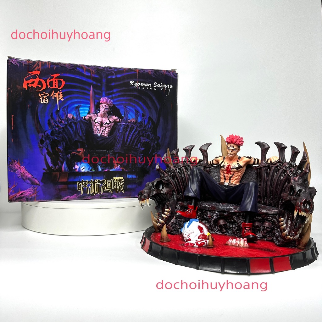 Character model Ryomen Sukuna sitting on bone chair Jujutsu Kaisen JJK ...