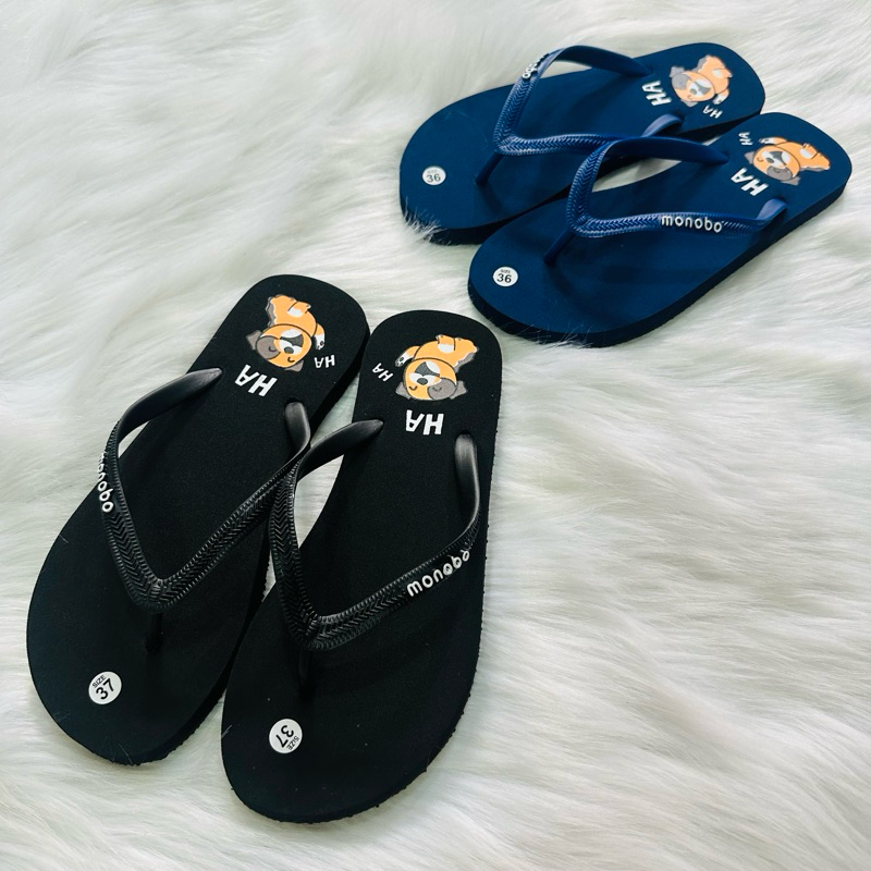 Thai foam slippers, MONOBO women's flip-flops with velvet face and HaHa ...