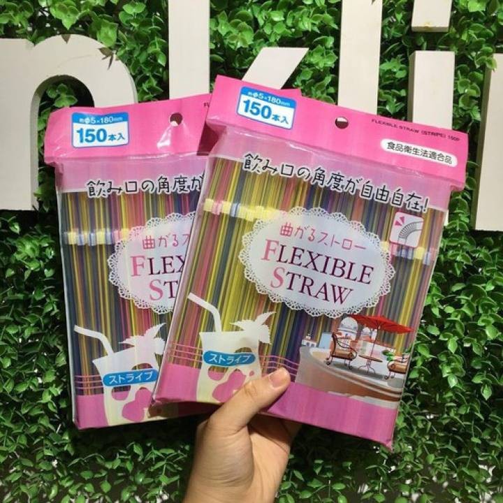 Set Of 150 Flexible Strawberry High-End Straws - In Japan | Shopee Malaysia
