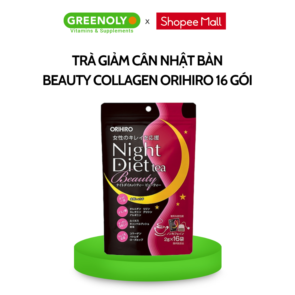 Night Diet Tea Beauty Collagen Orihiro weight loss Tea 16 packs | Shopee Malaysia