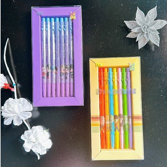 Set Of 07 Tiny Tan Monami Ballpoint Pens 153 BTS 0.5mm | Shopee Malaysia