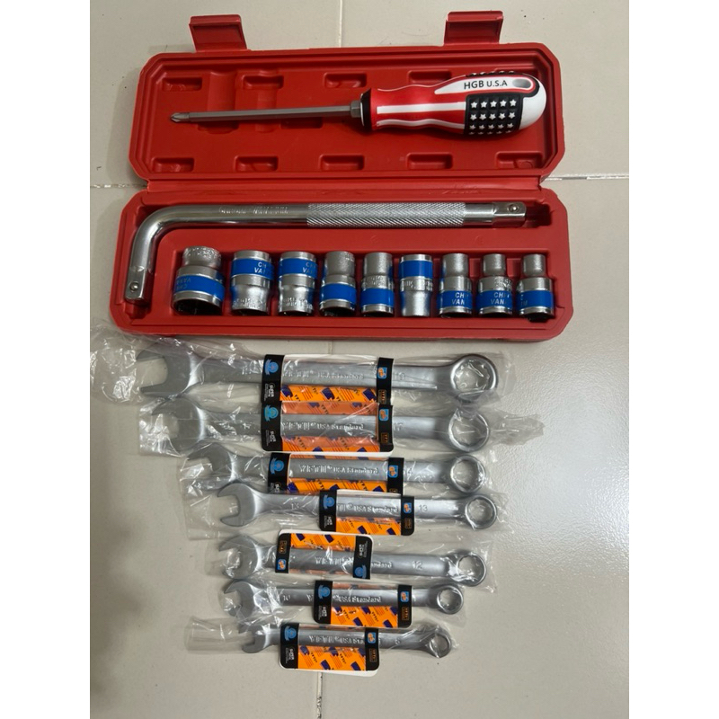 Combo: L rod set and 7 yeti wrench locks 8:10:12:13:14:17:19 (with 2 ...