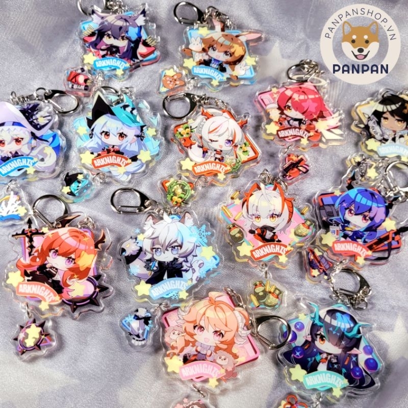 Arknights keychain with mini hook (6cm) Skadi, Nian, Amiya, Exusiai, Ch ...
