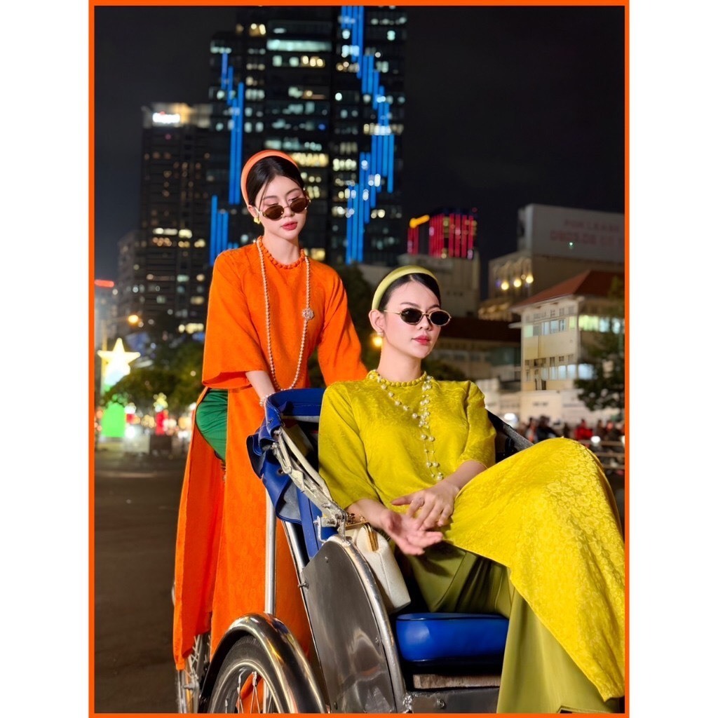 New multi-colored brocade ao dai - beautiful new multi-colored brocade ...