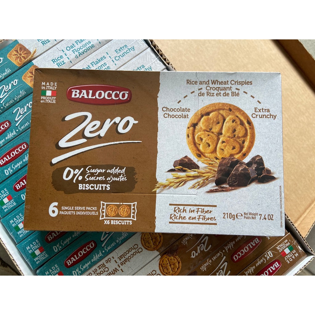Balocco Chocolate chip Sugar-Free Cookies - Zero Crispies & Choco ...
