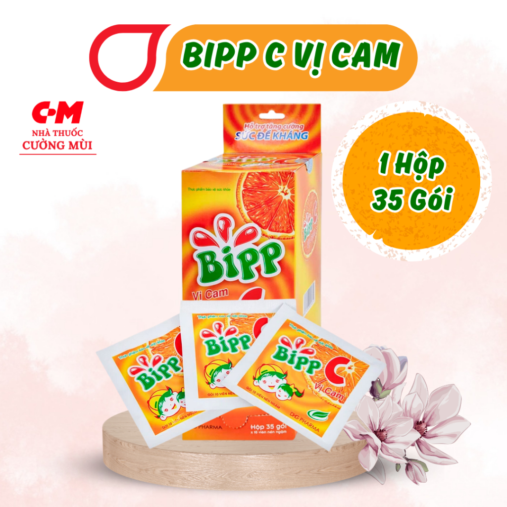 Bipp C Orange Flavor Candy Combo 1 Box (35 Packs), Vitamin C Lozenges ...