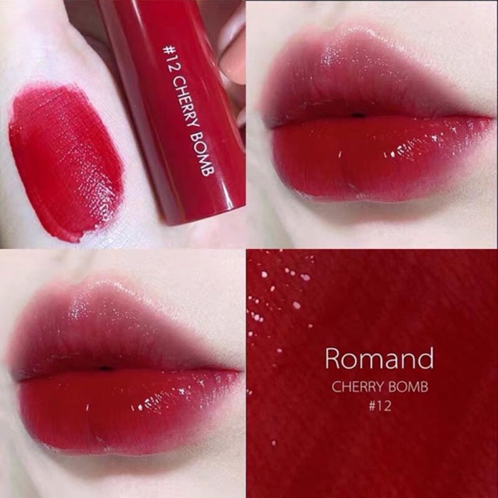 Romand Juicy Lipstick 12 Cherry Red (Cherry Borm), Romand Juicy 12 ...