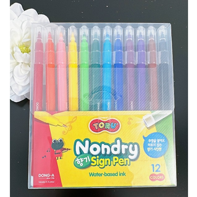 Special Water-Based 12-Color Pen Set Opens The Lid For 7 Days Without ...