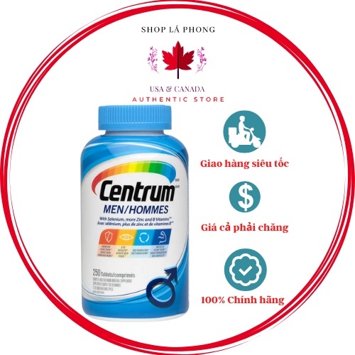 Multivitamin oral tablet for men +50 Centrum (250 capsules) | Shopee ...
