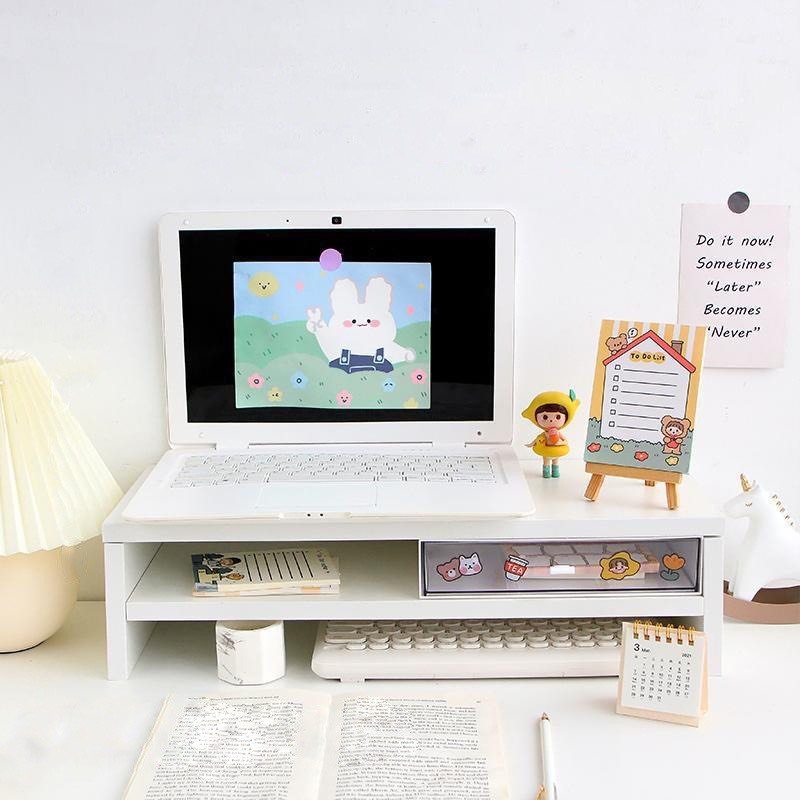 Laptop shelf, 2-tier desktop shelf, laptop shelf for room decor made of ...