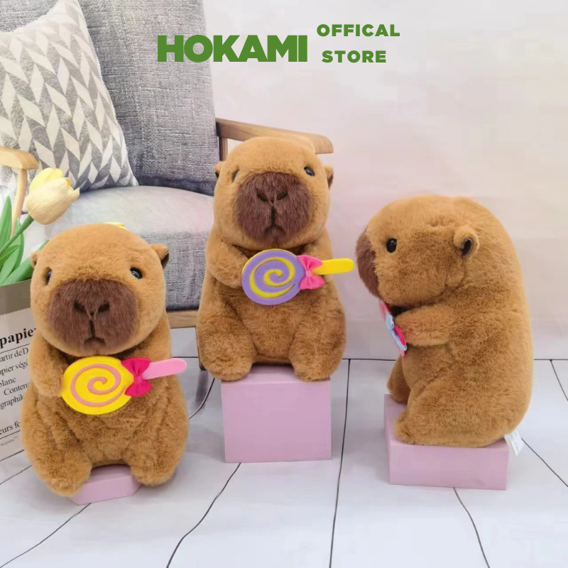 Super Soft Capybara Teddy Bear Capybara Stuffed Doll Holding Candy ...